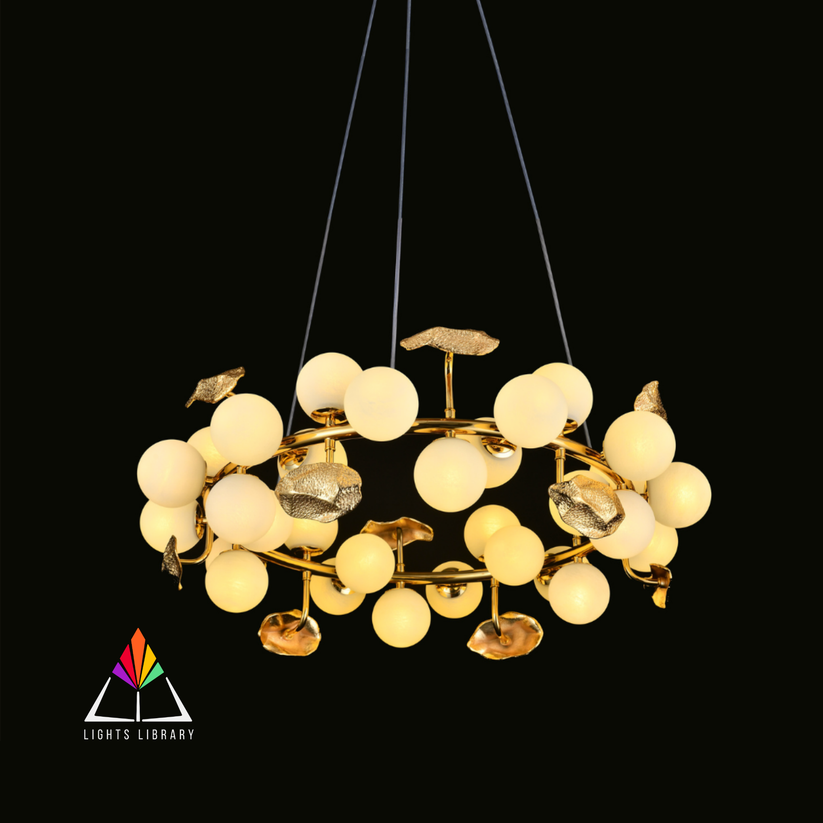 Golden Orbit Chandelier – Lights Library